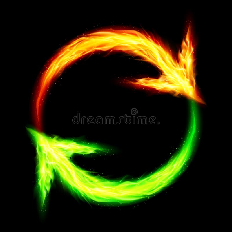 Fire circular arrows stock vector. Illustration of abstract - 40614033