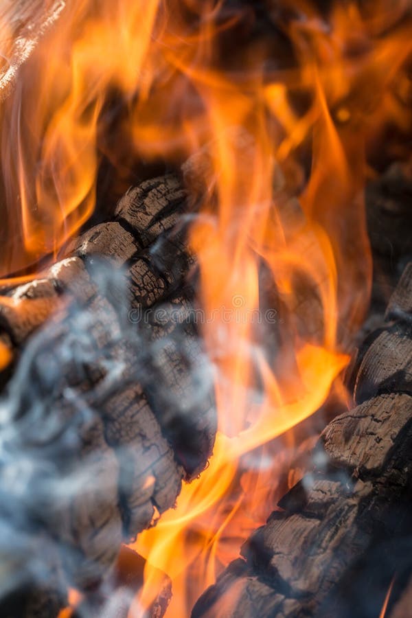 Fire close up stock photo. Image of heap, smoke, vibrant - 70977798