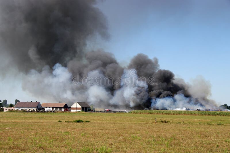 Fire cloud stock image. Image of rural, firefighter - 124549077