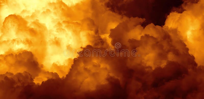 Fire Clouds stock photo. Image of dark, clouds, burning - 181183396