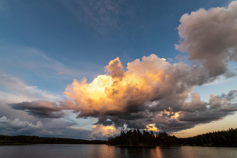 Fire clouds stock image. Image of dramatic, nature, serene - 125073579
