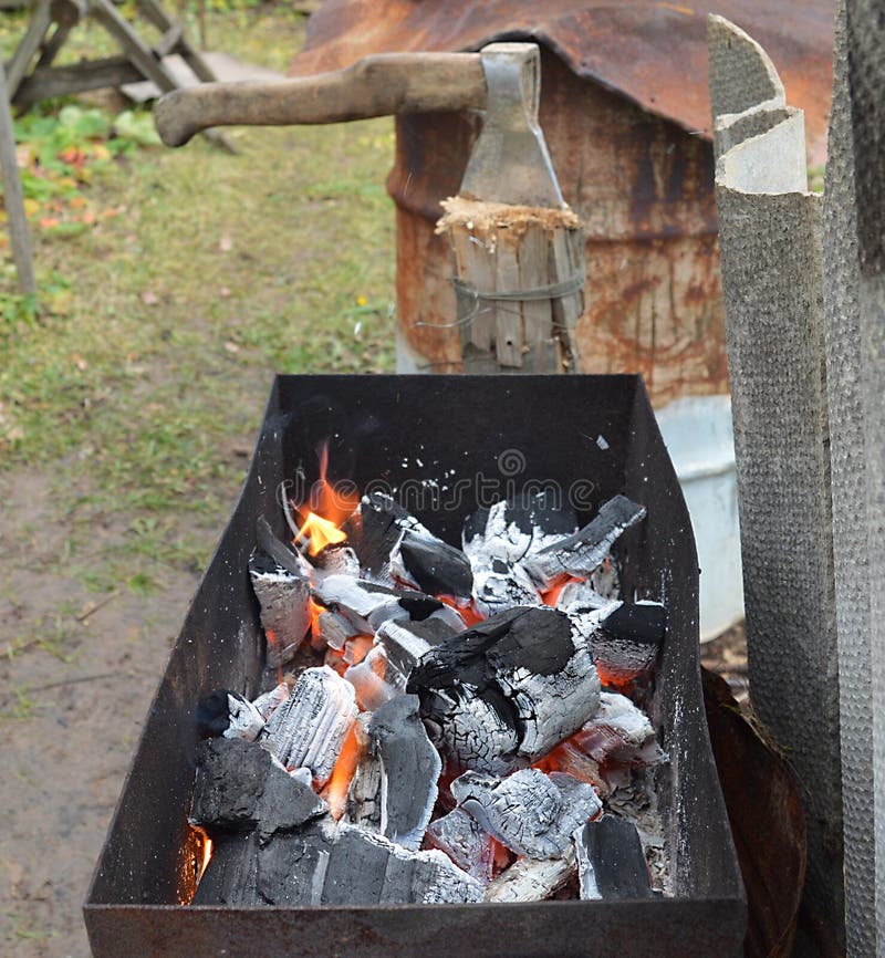 Fire, coal stock image. Image of landscape, nature, isolated - 163312103