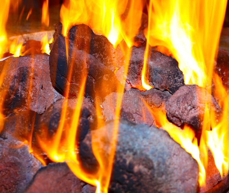 Fire and coals stock image. Image of firepits, coziness - 49210947