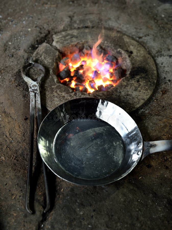 Fire of Coke is Ready To Melt Iron Stock Image - Image of flame, gray ...