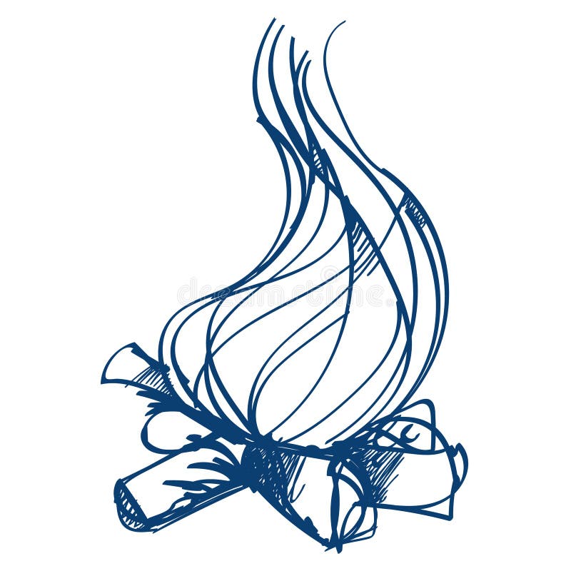 Fire Colored Icon. Design Elements in Hand Drawn Style Stock ...