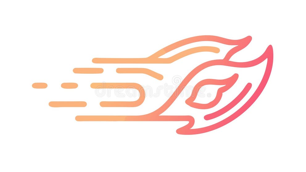 Fire Comet Burning Asteroid Icon, Rapid Cosmic Object, Vector Design ...