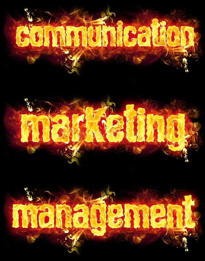 Fire Text Communication Marketing Management Stock Illustration ...