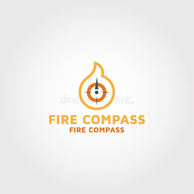 Fire Compass Vector Logo Design Template Stock Vector - Illustration of ...