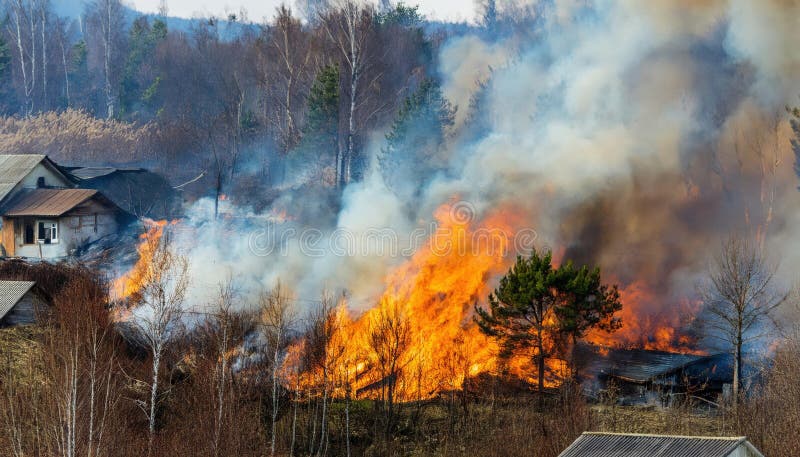 Fire Consumes Residential Buildings As Flames Spread Dangerously Close ...