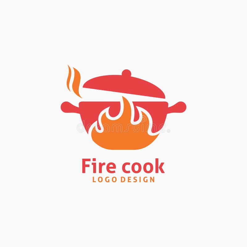 Fire cook logo design stock vector. Illustration of tasty - 274735885