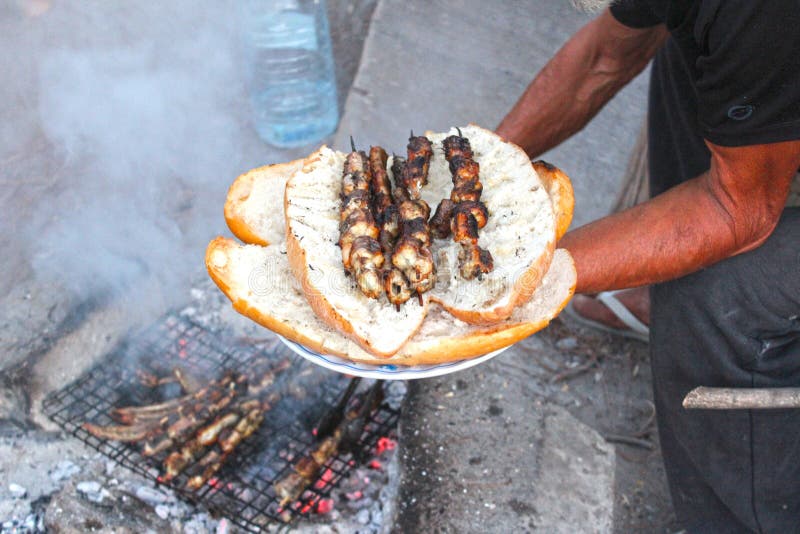 Fire and Cooking on the Beach Stock Image - Image of travel, salad ...