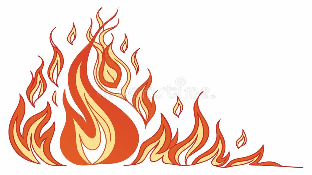 Fire Corner Design, Flame Graphic Element Vector Design Generative AI ...