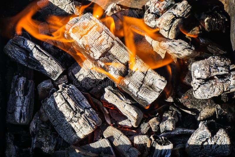 Fire Covering Firewood in the Brazier Stock Image - Image of colors ...