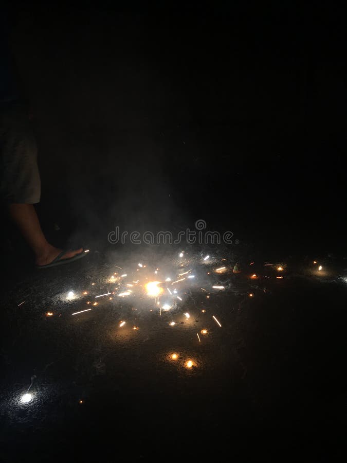 Fire Crackers during Diwali Stock Image - Image of explosion, happiness ...