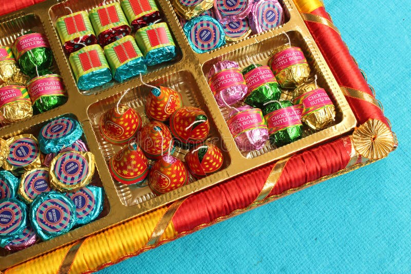 Fire Crackers Shaped Homemade Chocolates Stock Image - Image of indian ...