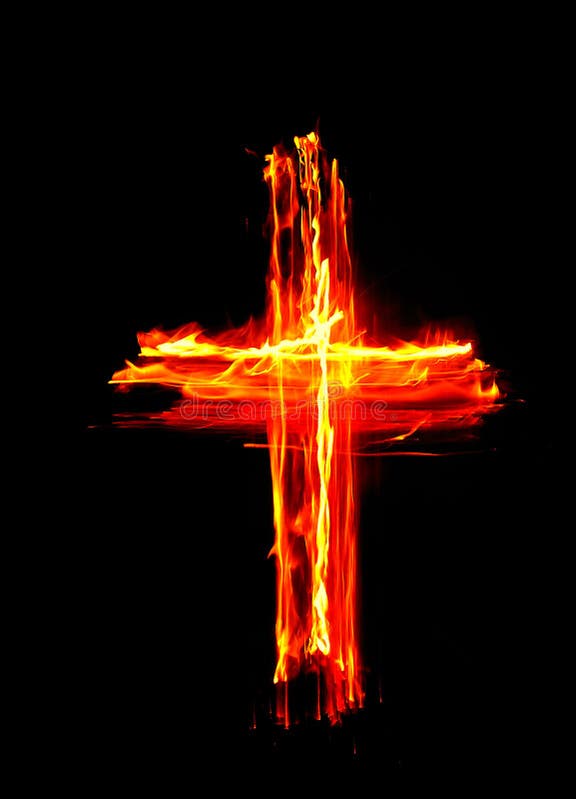 Fire Cross stock photo. Image of burning, christian, passion - 12894892