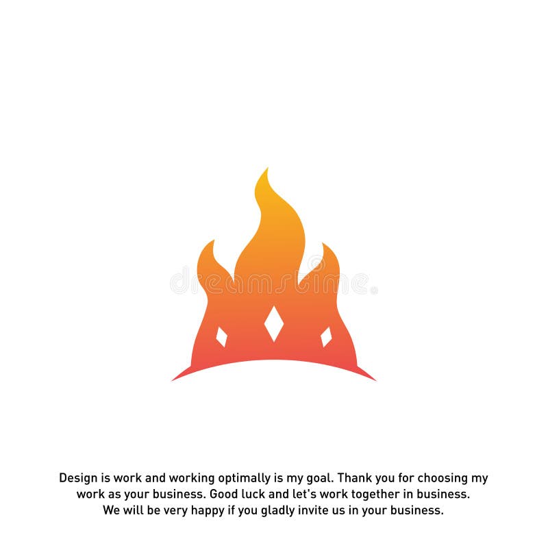 Set of Fire Crown Logo Designs Concept Vector. Flame Crown Logo ...