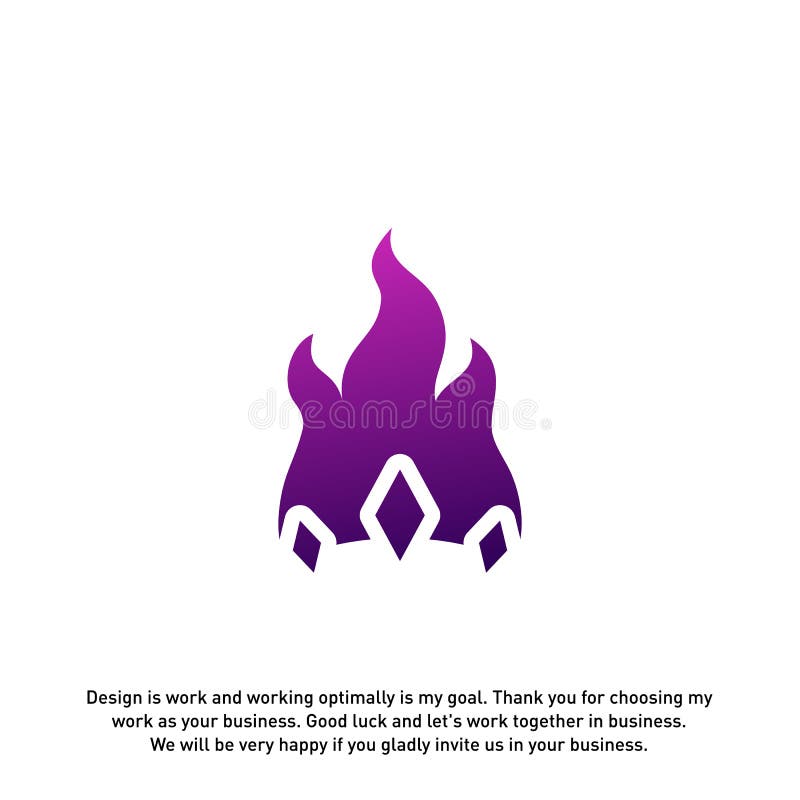Fire Crown Logo Designs Concept Vector. Flame Crown Logo Template ...
