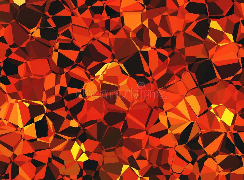 Fire Crystal Polygonal Abstract Texture Stock Illustration ...