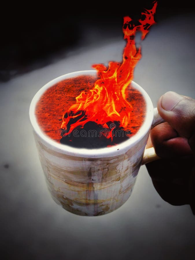 A Fire Cup stock photo. Image of flame, colorful, fire - 137381774