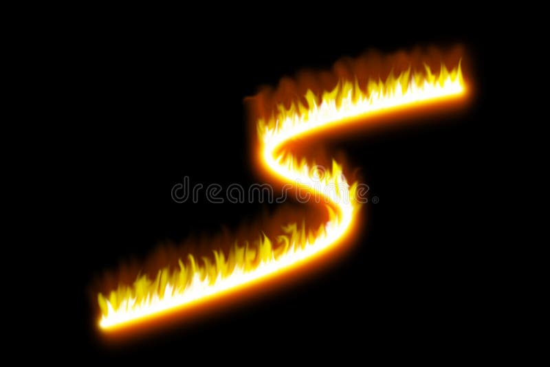 Fire curve line glow stock illustration. Illustration of burn - 23727240
