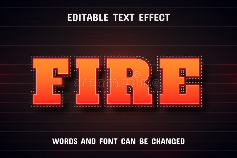 Fire 3d text effect stock illustration. Illustration of headline ...