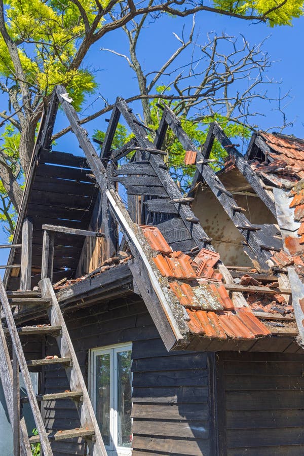 Burnt Attic Structure Fire Damage Stock Photos - Free & Royalty-Free ...