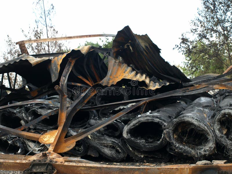 Fire stock photo. Image of caused, factory, strike, damaged - 73606528