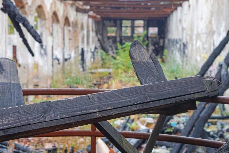 Fire damage hall stock photo. Image of burn, fire, problems - 231231876