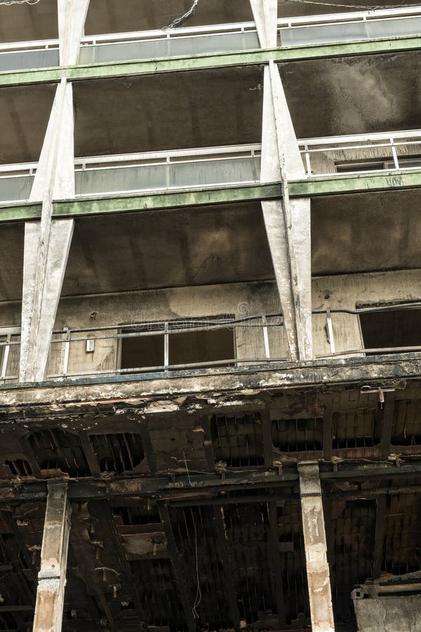 Fire damage stock image. Image of apartments, exterior - 62953681