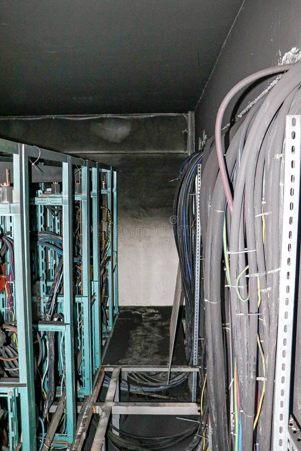 Fire Damage in Server Room Electrical Panel Stock Image - Image of ...