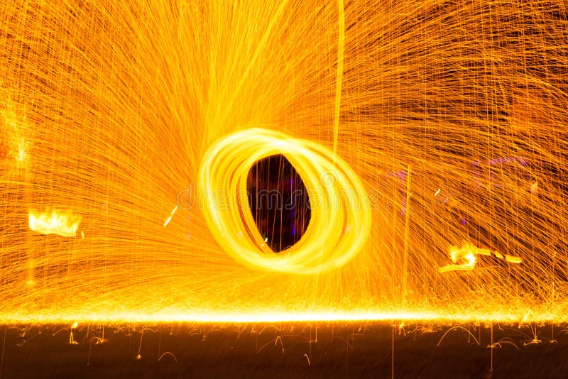 Fire Dance Show stock image. Image of dance, circle - 104893729