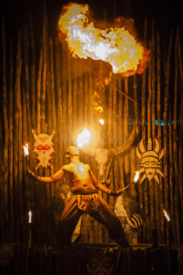 Fire Dancer editorial stock image. Image of danger, editorial - 50760209