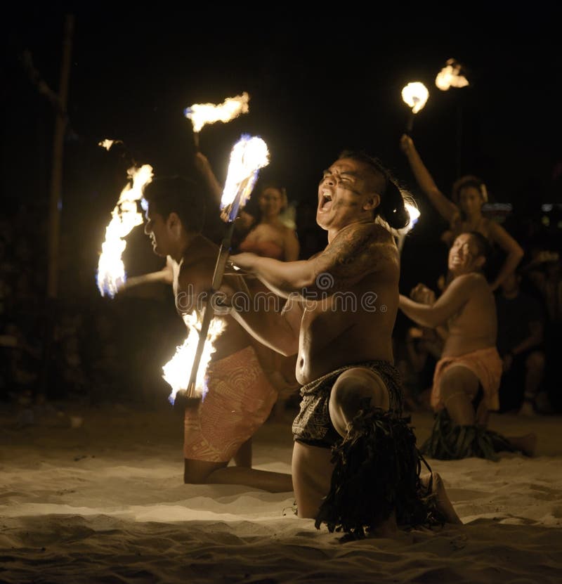 Polynesian Firedancer stock image. Image of tahiti, dance - 3308913
