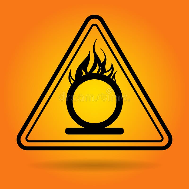 Fire Danger Safety Sign Icon Stock Vector - Illustration of beware ...