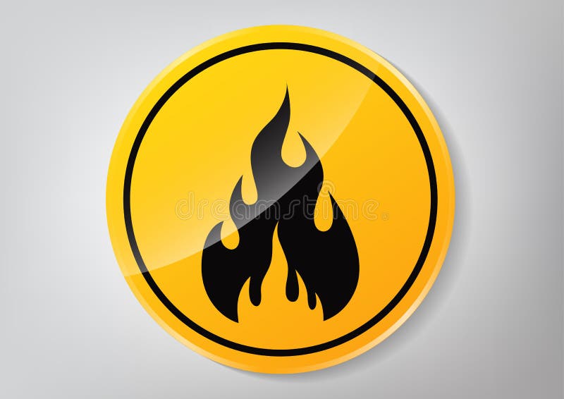 Fire danger sign stock vector. Illustration of graphic - 211031091
