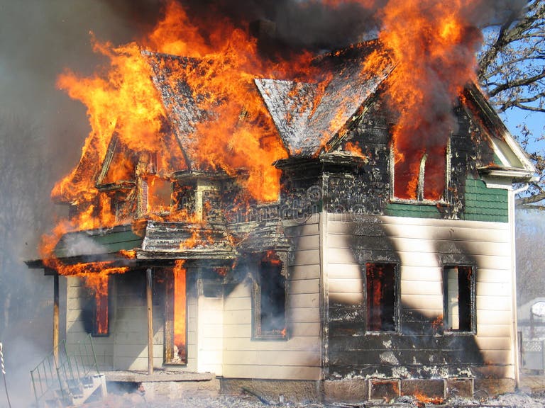 Fire Dangers stock photo. Image of houses, house, burn - 2450230