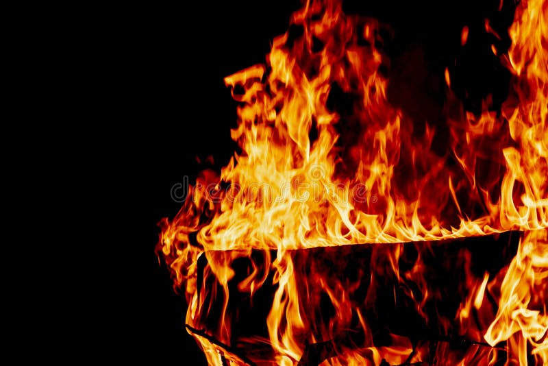 Fire on a Dark Background. Background from Fire. Fire Close Up ...