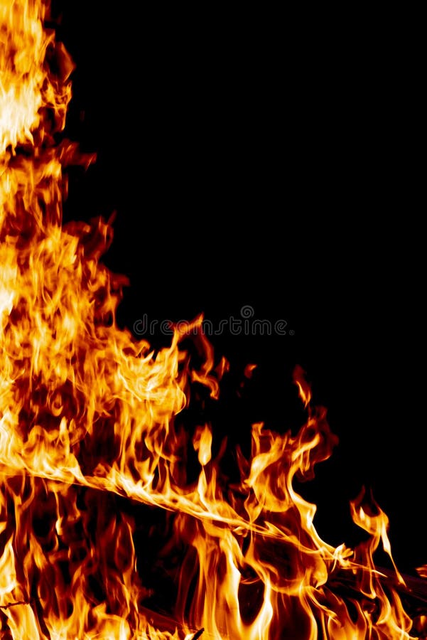 Fire on a Dark Background. Background from Fire. Fire Close Up ...