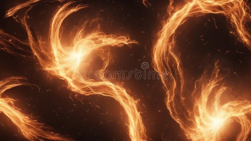 Fire in the Dark a Dynamic Fire with Sparks and Smoke, Stock ...