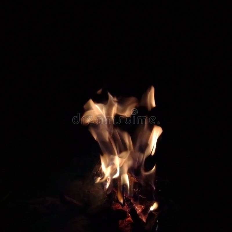 Fire , Dark , Evening, Calm ,smoldering Stock Image - Image of ...