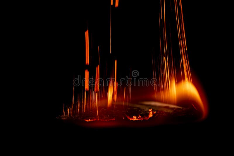 Fire in Dark. Explosion Black Powder Stock Photo - Image of dark, year ...