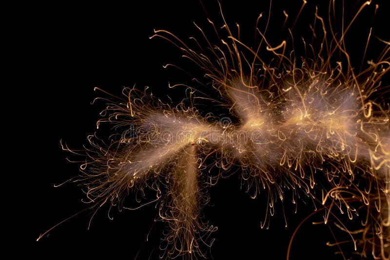 Fire in Dark. Luminous Lines of Sparks Stock Photo - Image of fireworks ...
