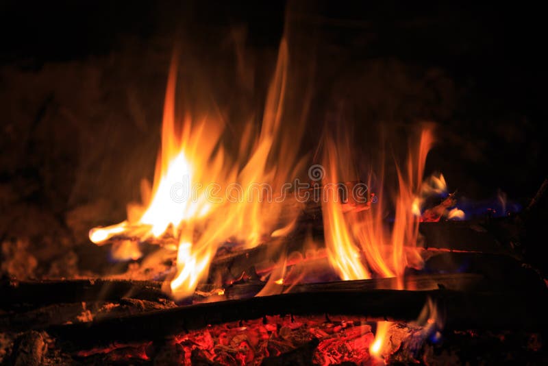 Fire in darkness stock photo. Image of billet, abstract - 59429900