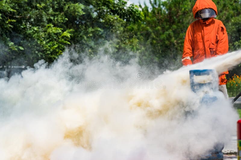 Fire demonstration stock image. Image of emergency, protection - 245848353