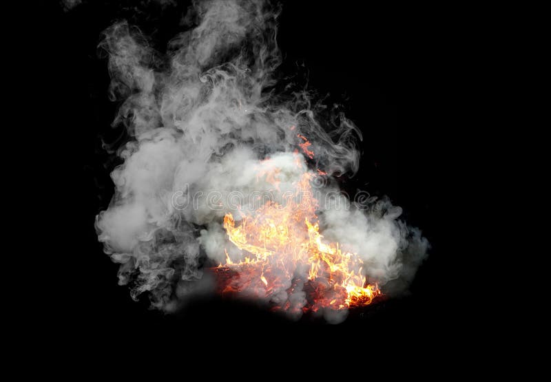 Fire with Dense and Thick Smoke Stock Photo - Image of department ...
