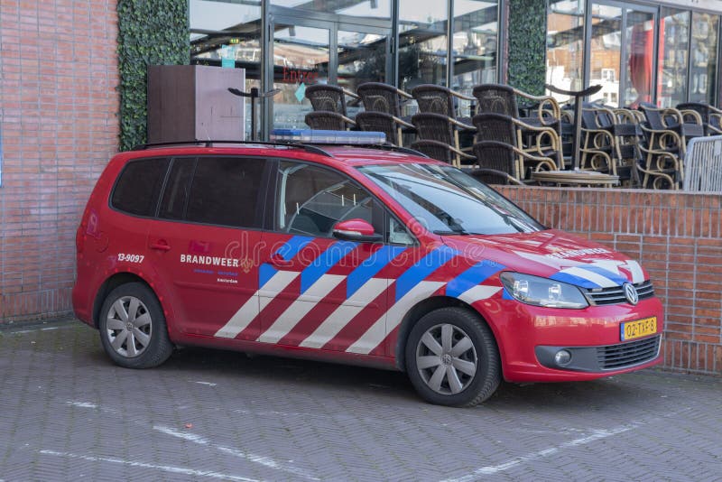 Fire Department Company Car at Amsterdam the Netherlands 25-3-2020 ...