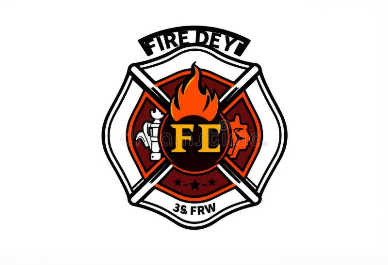 Fire Department Emblem an Emblem Representing a Fire Department Stock ...