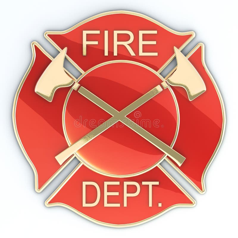 Firefighter Cross with Axes and Flames Stock Vector - Illustration of ...