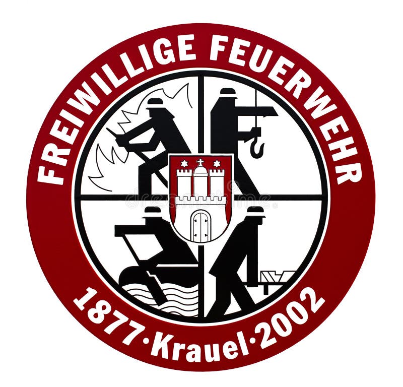 Fire Department Sign from Germany Stock Illustration - Illustration of ...